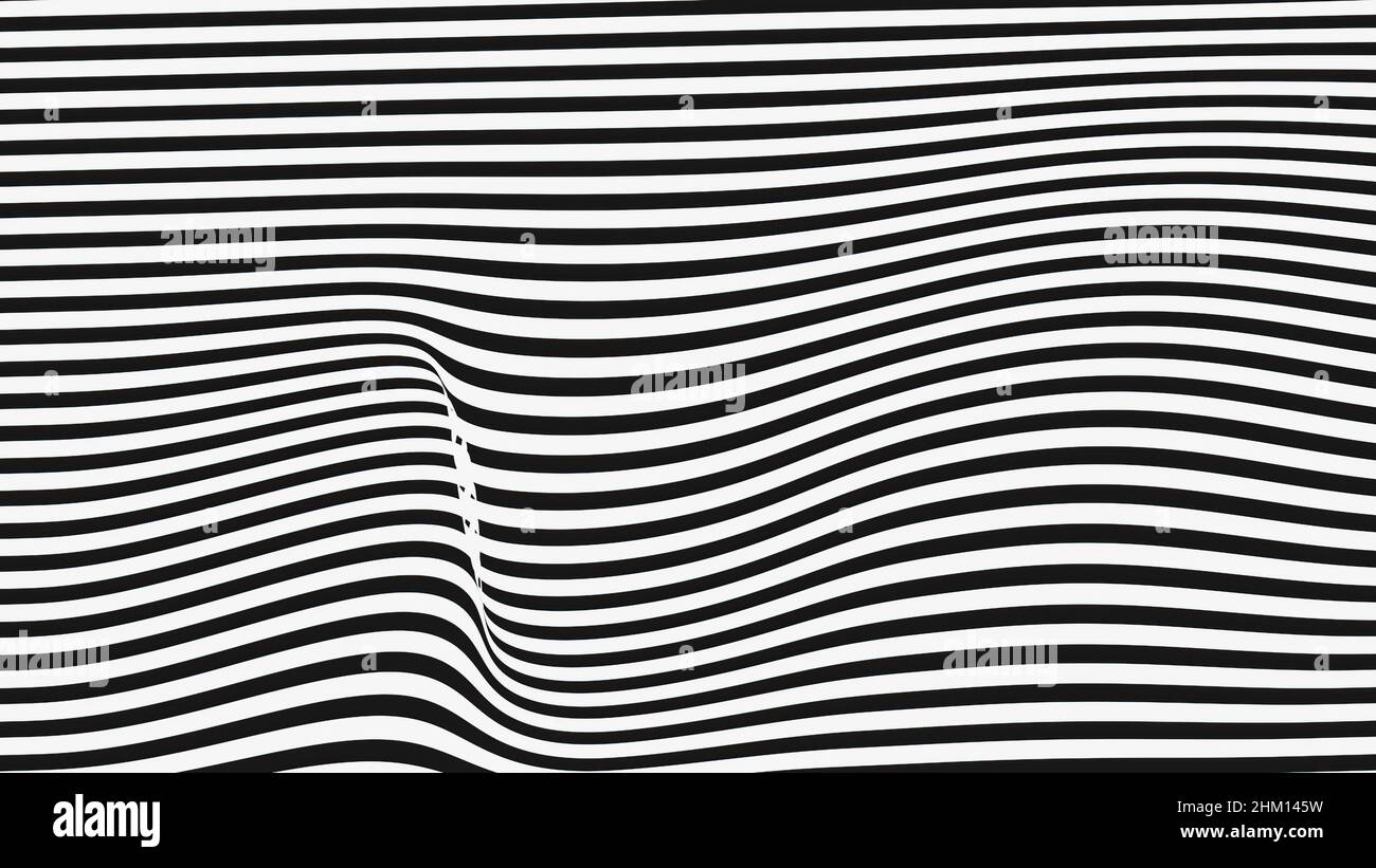 3d illustration - abstract black and white background with lines Stock ...