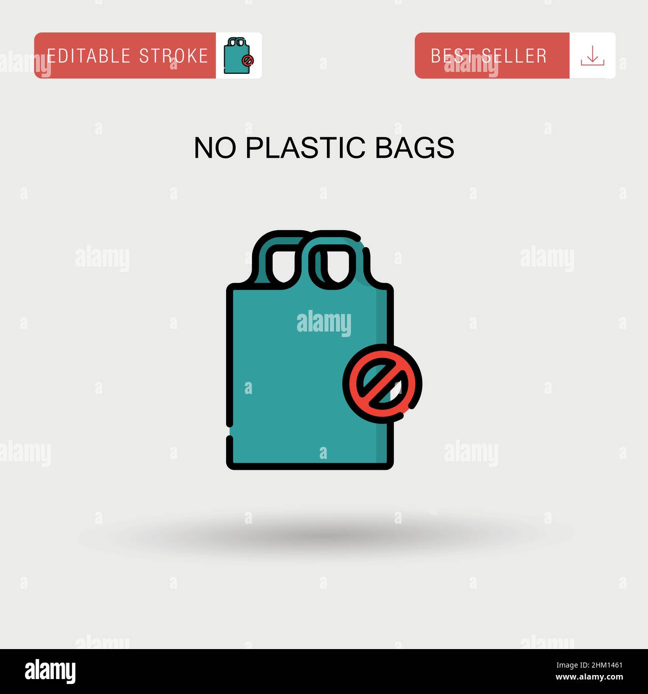 No plastic bags Simple vector icon Stock Vector Image & Art - Alamy