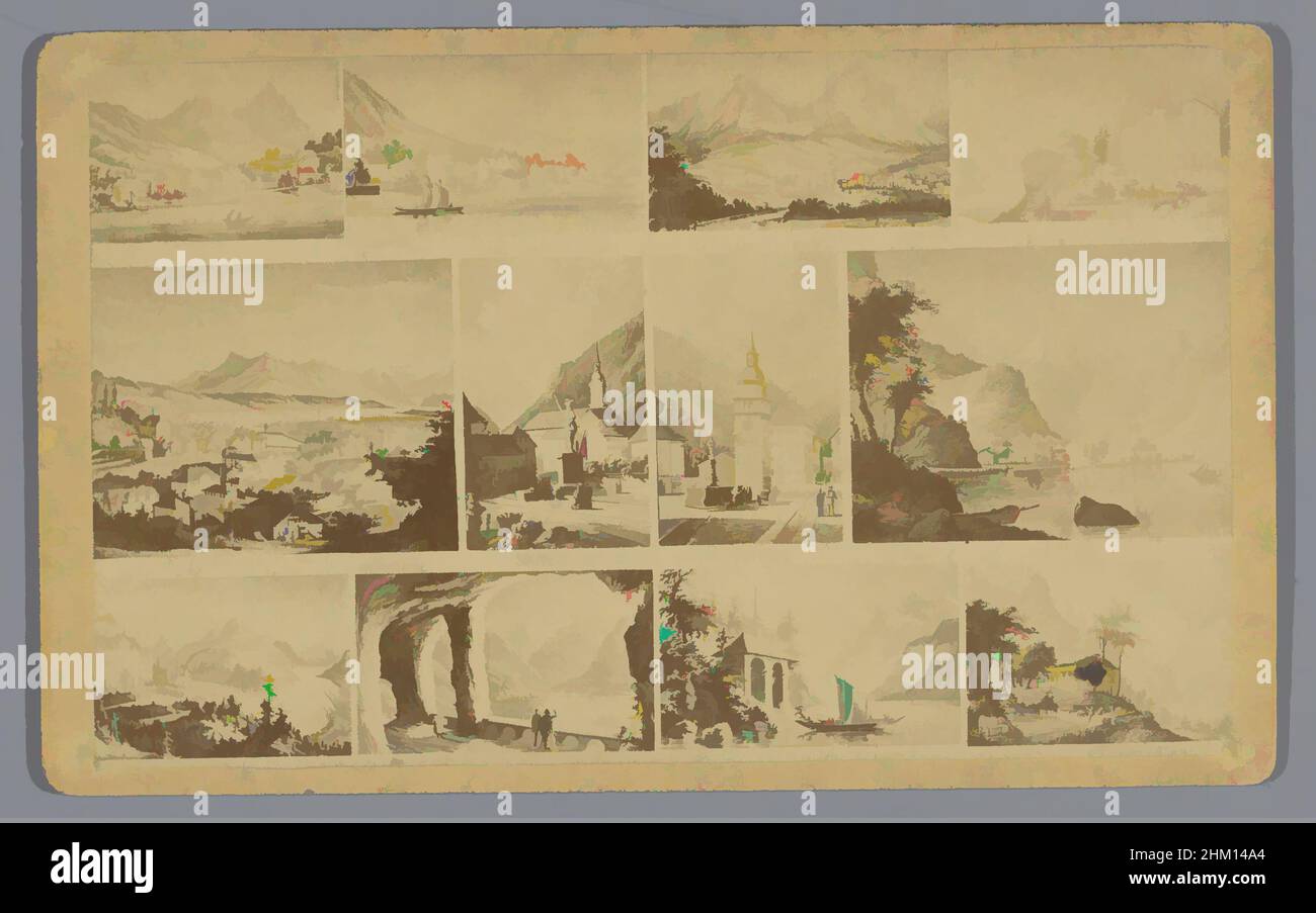 Art inspired by Photoreproduction of twelve drawings of views around ...