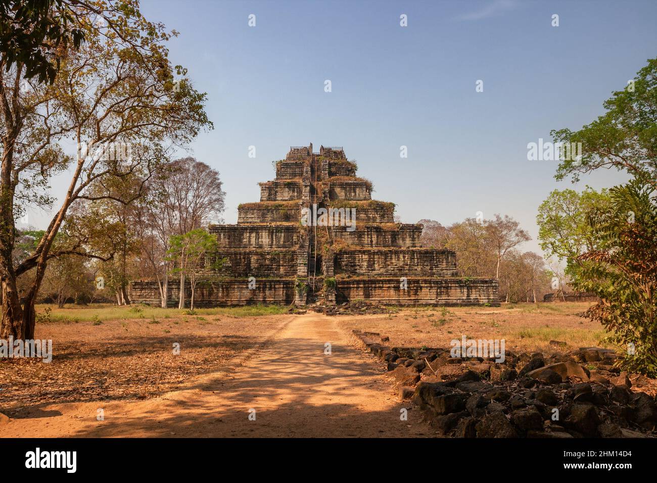 Unique temple of Prasat Prang in the form of a pyramid in the abandoned ...