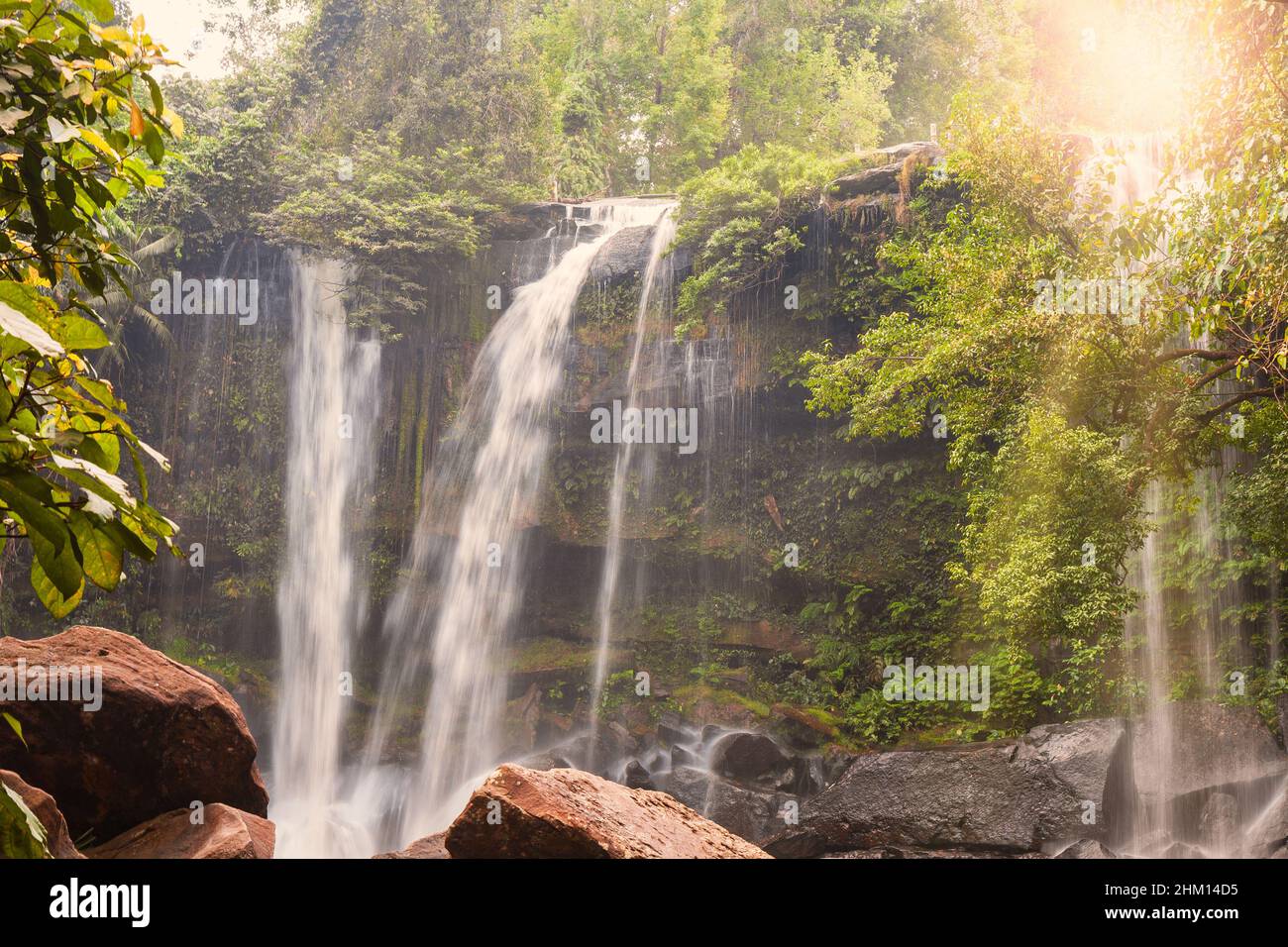 Waterfall in Phnom Kulen National Park, Siem Reap Province, Cambodia ...
