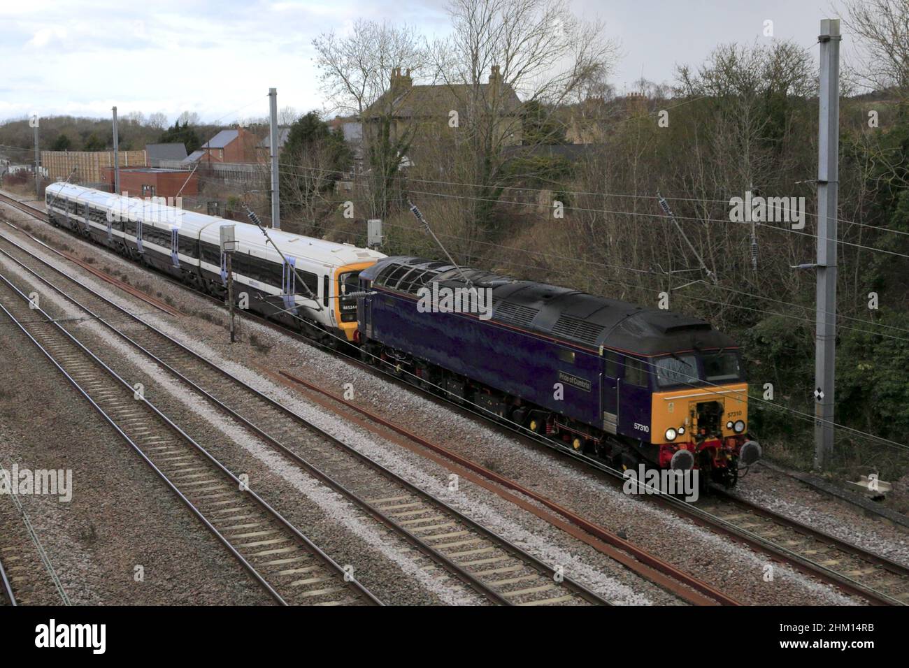57310 Pride of Cumbria pulling 465244 Southeastern unit, East Coast ...