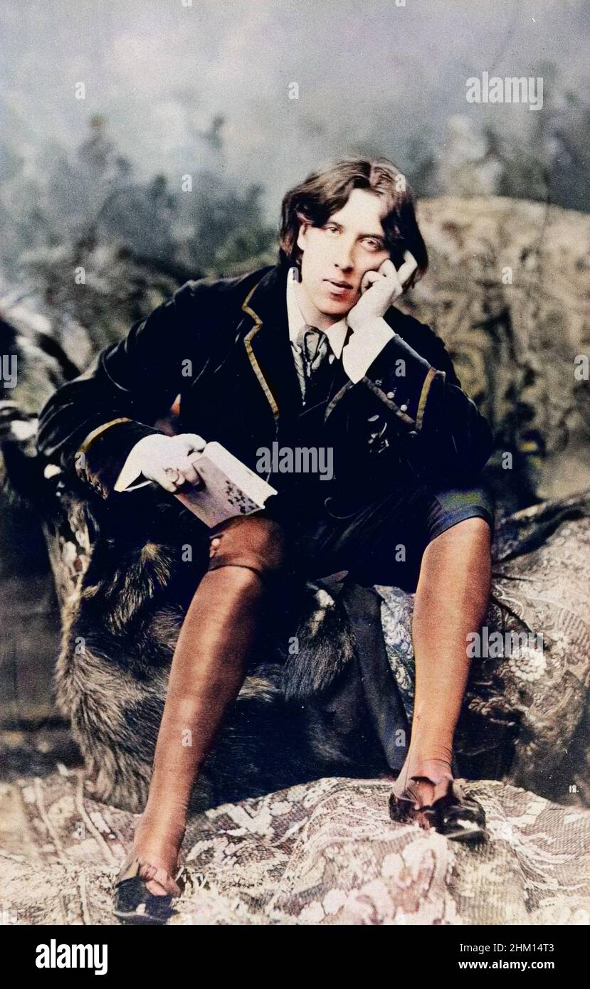 Portrait d'Oscar Wilde (1854-1900) a New York en Janvier 1882 - photo ...