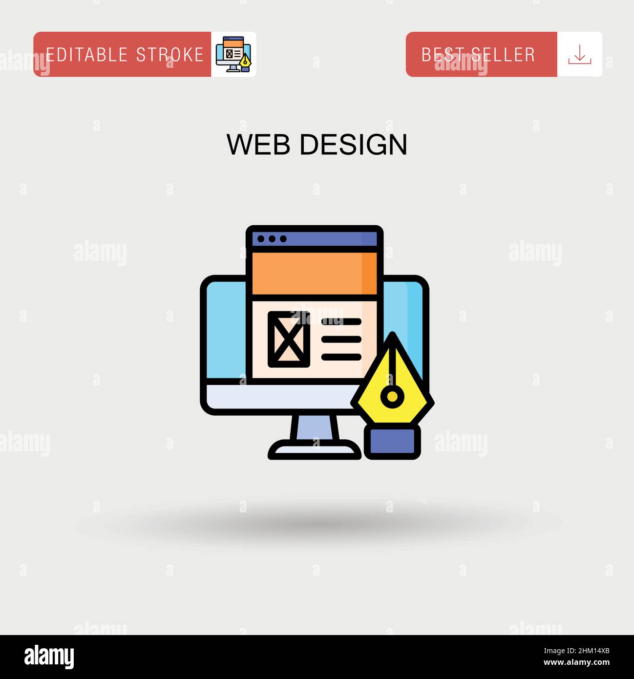 Website design homepage layout Stock Vector Images - Alamy