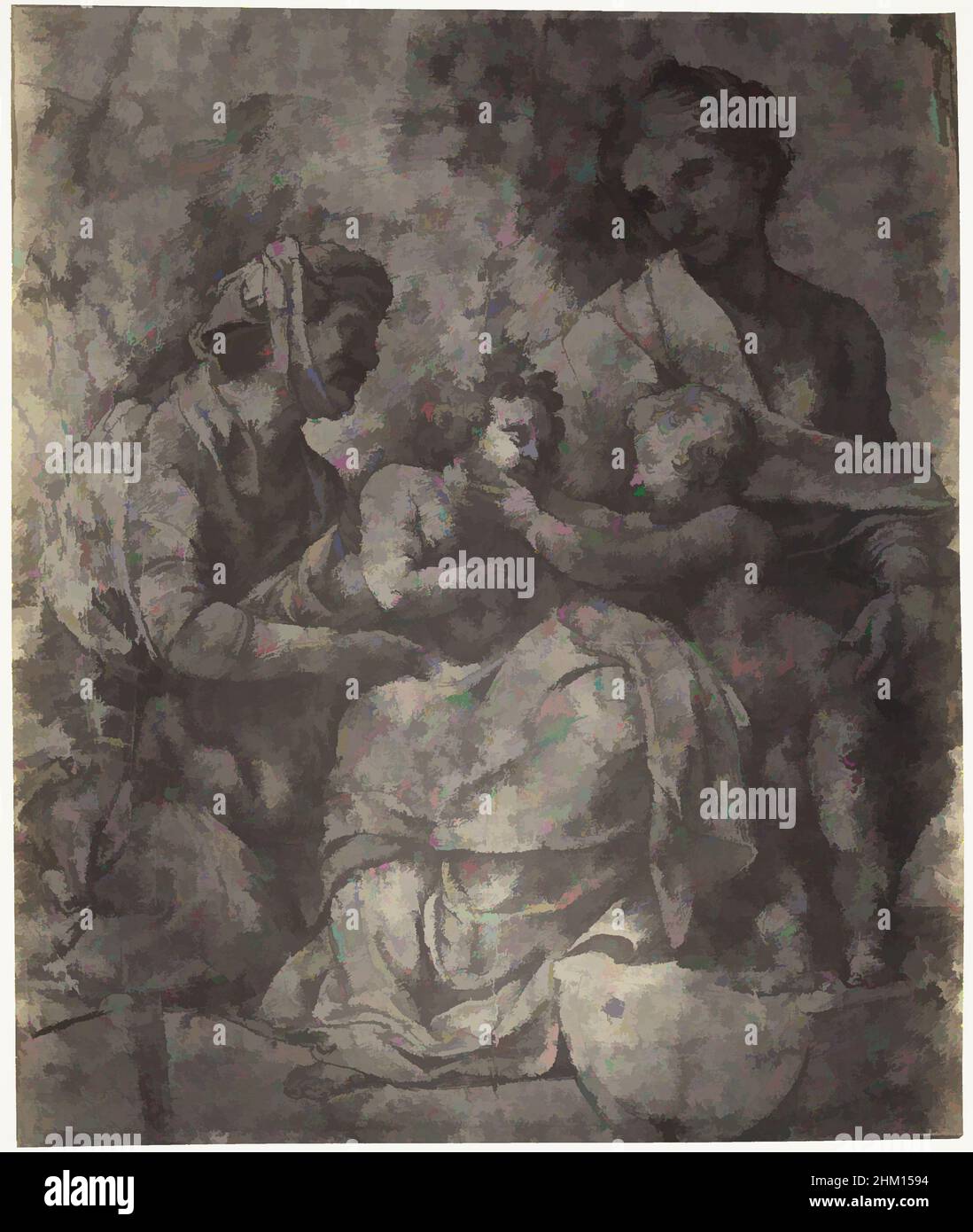 Art inspired by Photoreproduction of a drawing by Raphael, Mary with ...