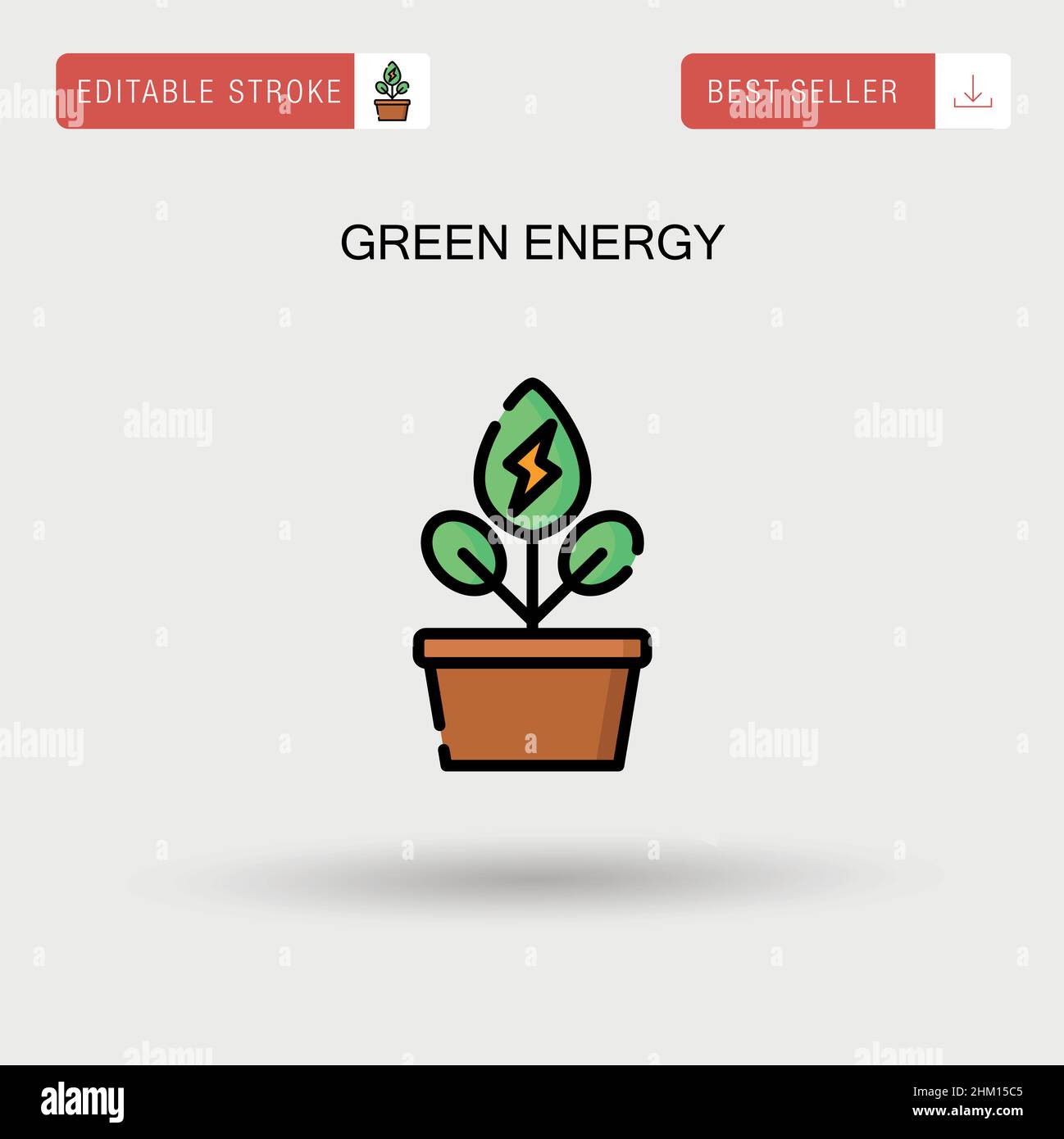 Green energy Simple vector icon Stock Vector Image & Art - Alamy