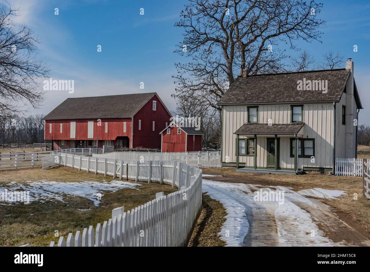 A Winter Day at the Spangler Farm, Gettysburg National Military Park ...