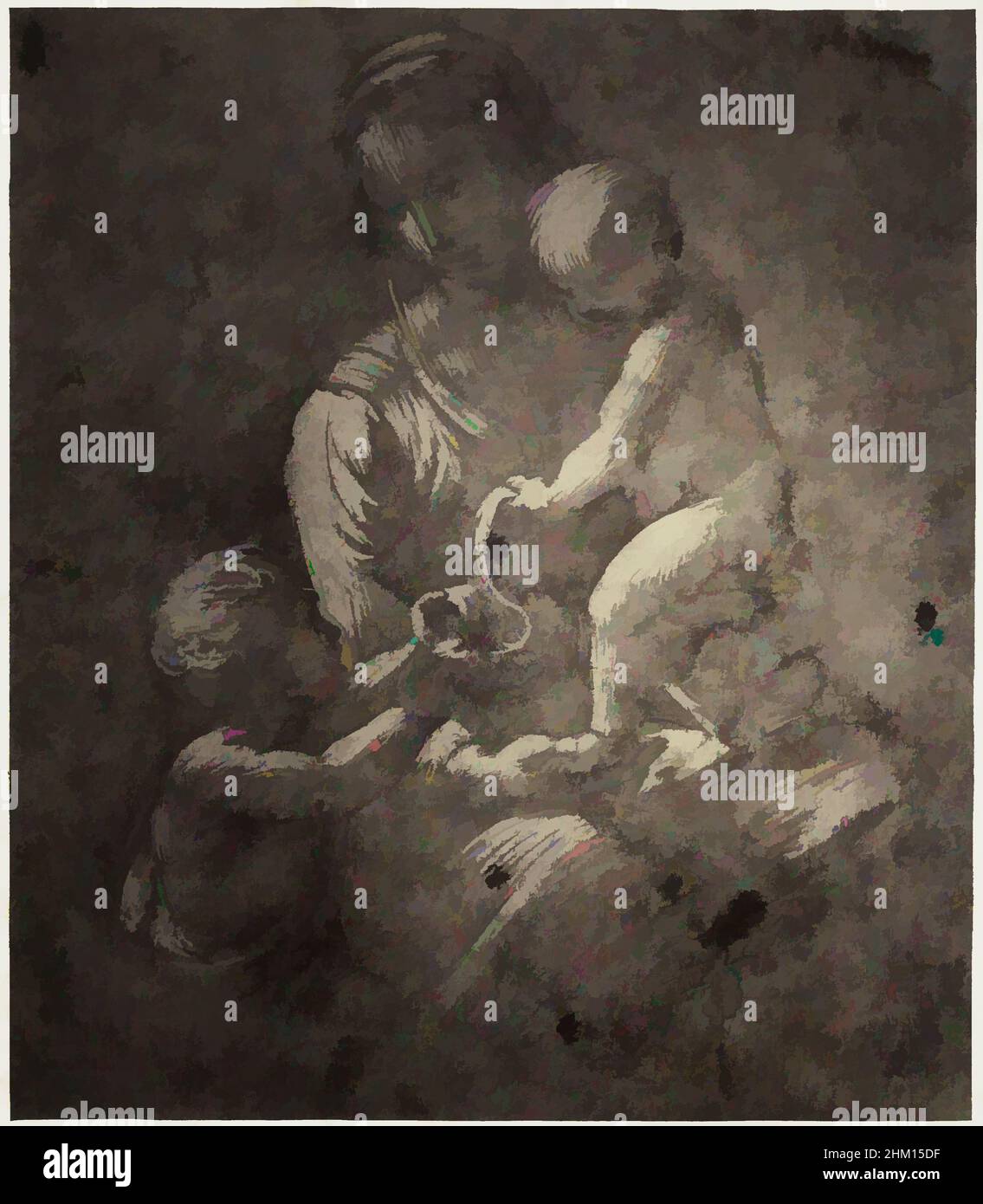 Art inspired by Photoreproduction of a drawing by Raphael, Mary with ...