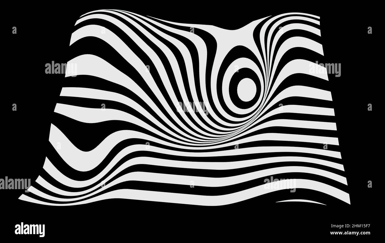 3d illustration - abstract black and white background with lines Stock ...