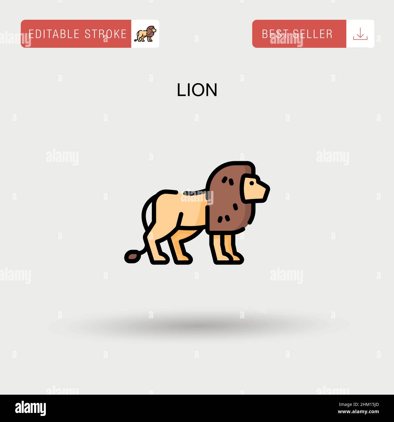 Lion Simple vector icon Stock Vector Image & Art - Alamy