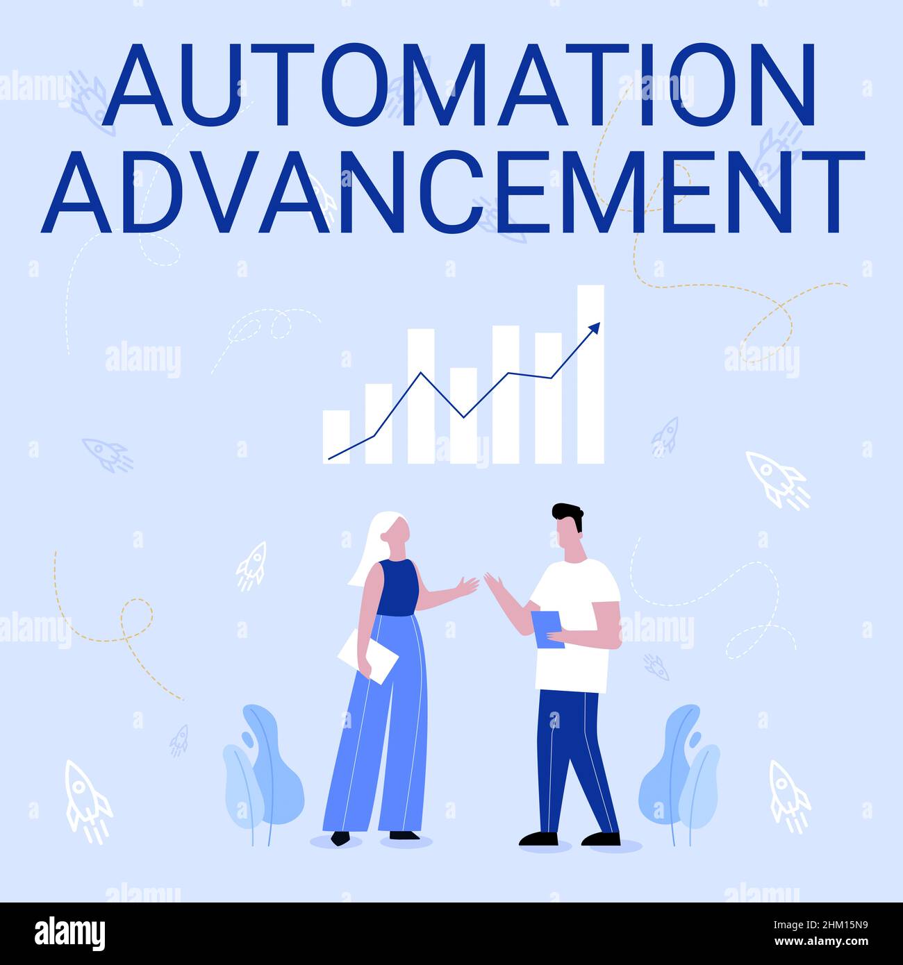 Conceptual caption Automation Advancement. Business approach ... Conceptual caption Automation Advancement. Business approach ...