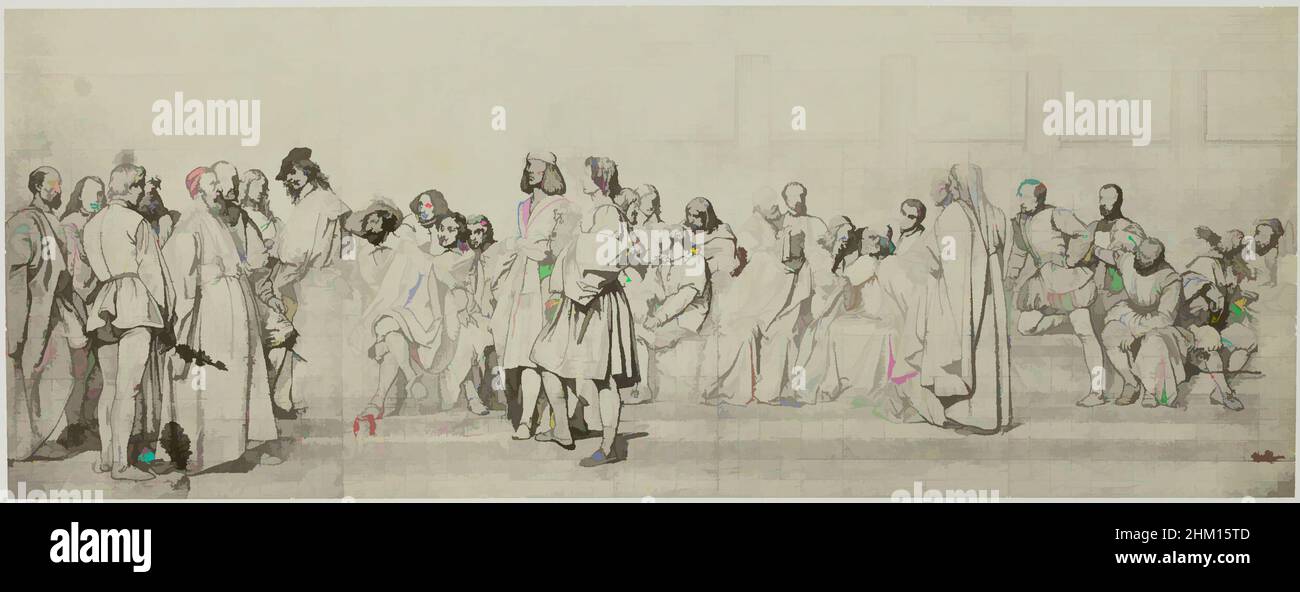 Art inspired by Photoreproduction of a drawn preliminary study for the ...