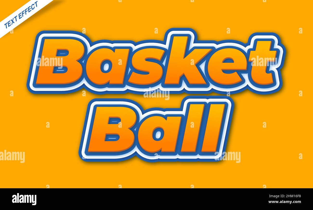 colorful basketball text effect design Stock Vector Image & Art - Alamy
