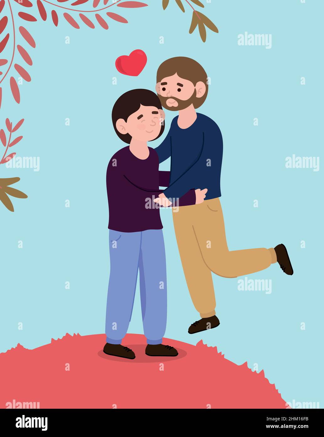 Lgbt man vector male couple Stock Vector Images - Alamy