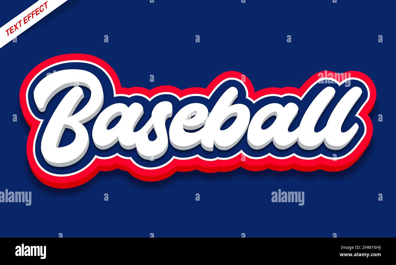 colorful baseball text effect design Stock Vector Image & Art - Alamy