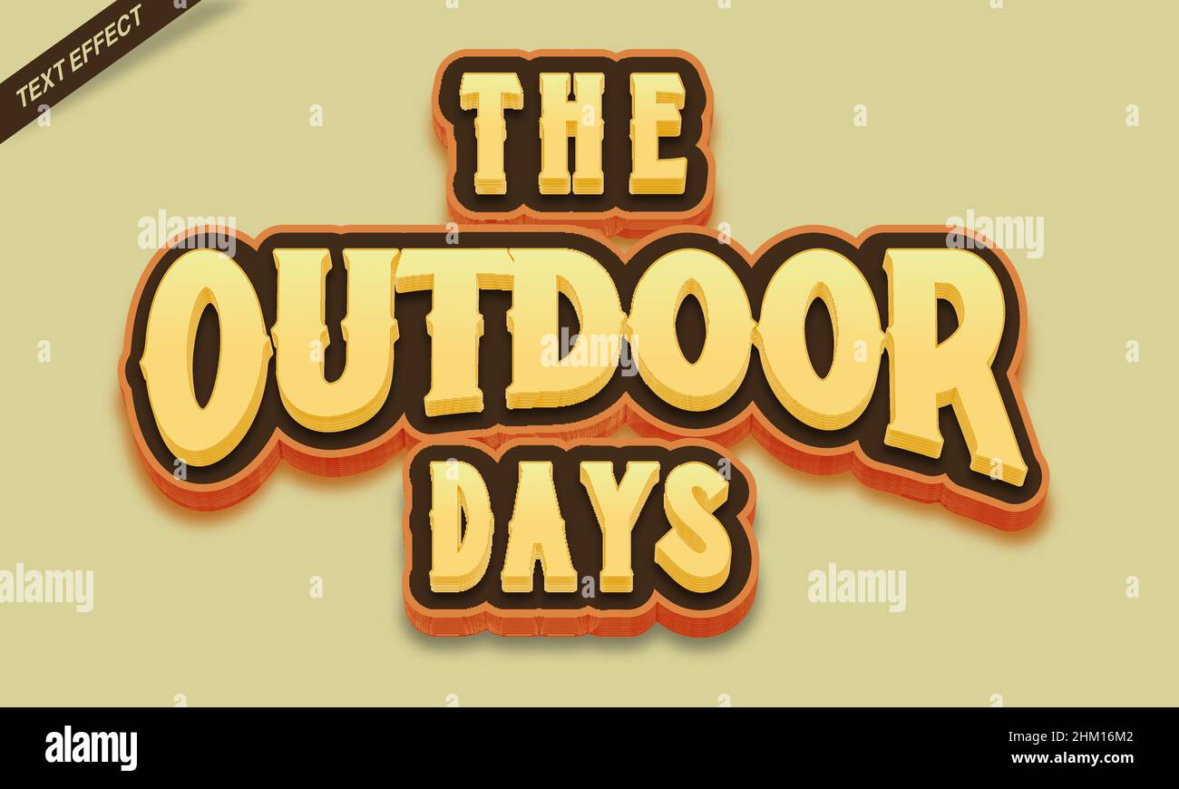 vintage outdoor text effect design Stock Vector Image & Art - Alamy