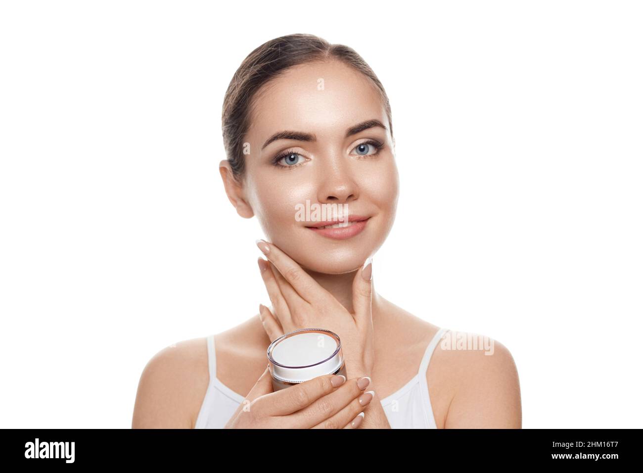 Beauty Woman . Cosmetics. Portrait of female with clean skin. Skin Care ...