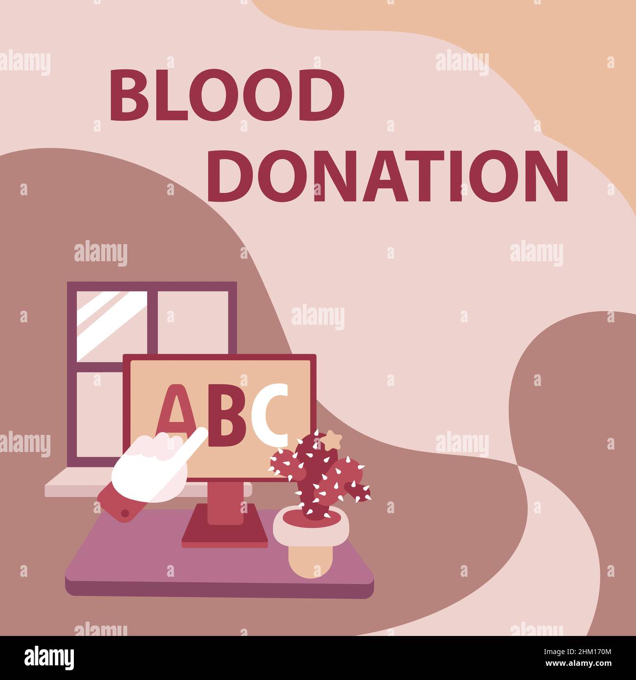 Sign displaying Blood Donation. Business overview Process of collecting ...