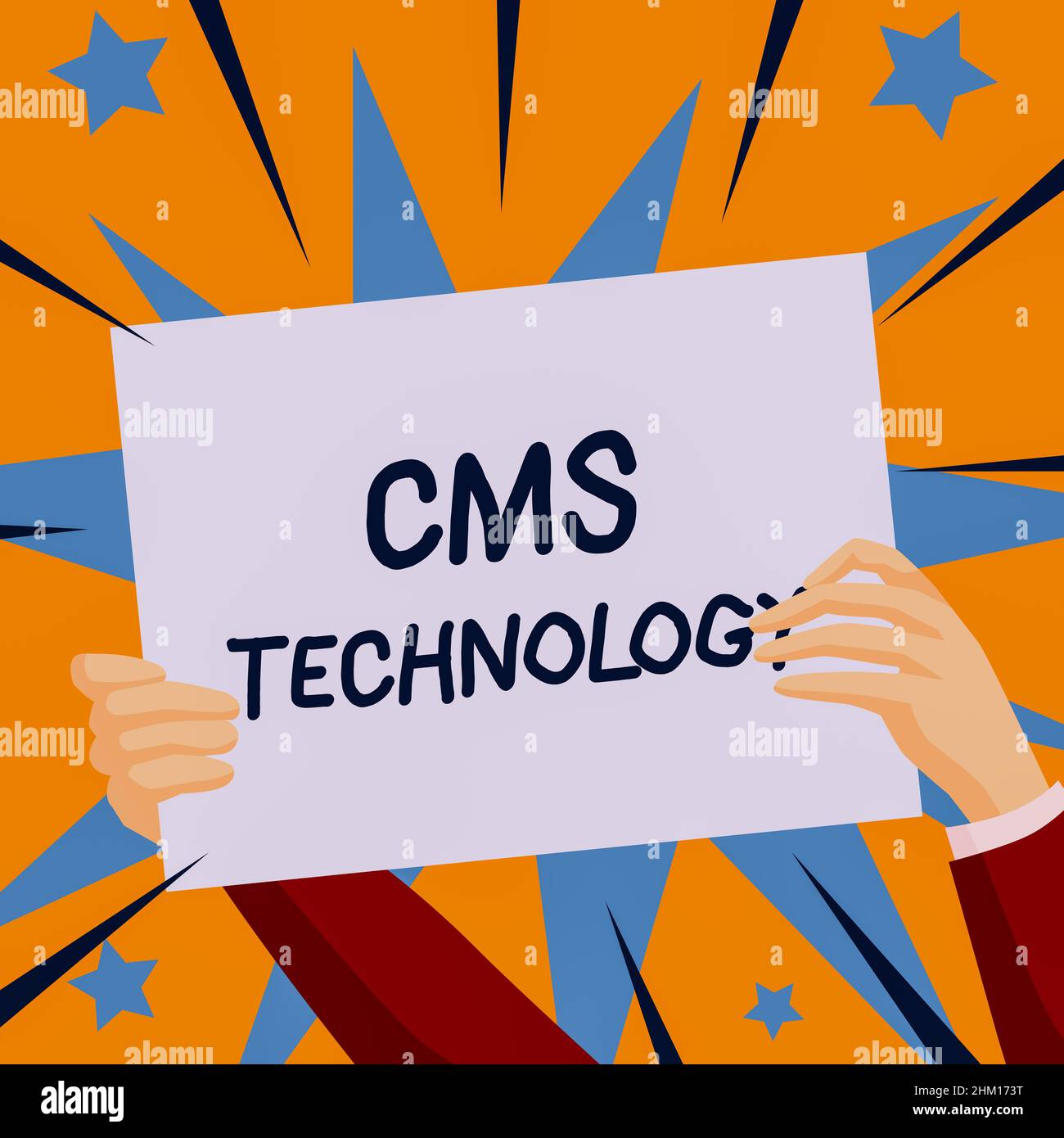 Handwriting text Cms Technology. Word Written on programs that are used ...