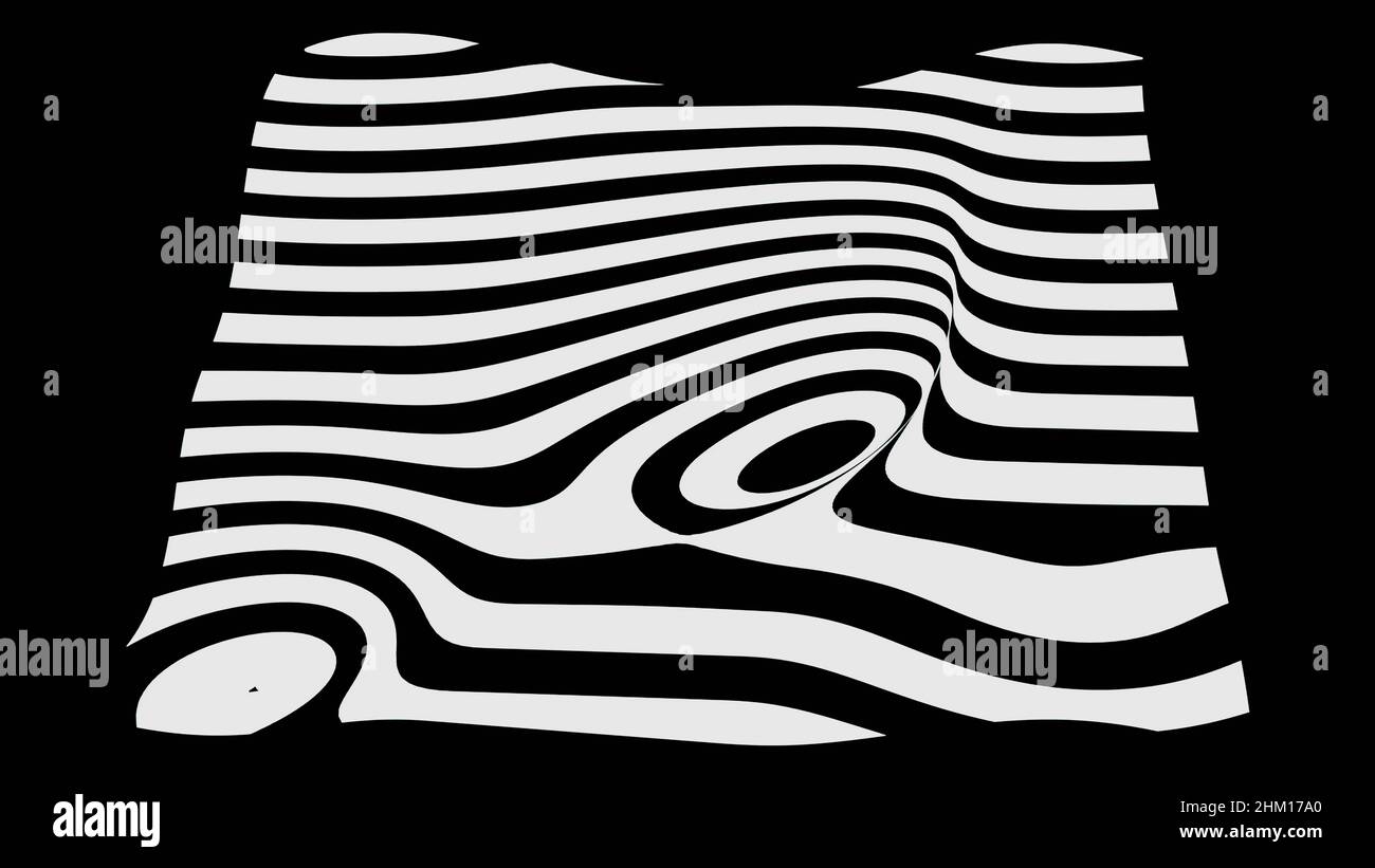 3d illustration - abstract black and white background with lines Stock ...