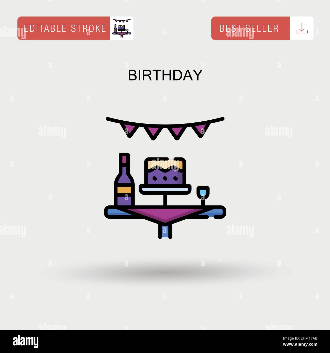 Happy birthday invitation blue Stock Vector Images - Alamy