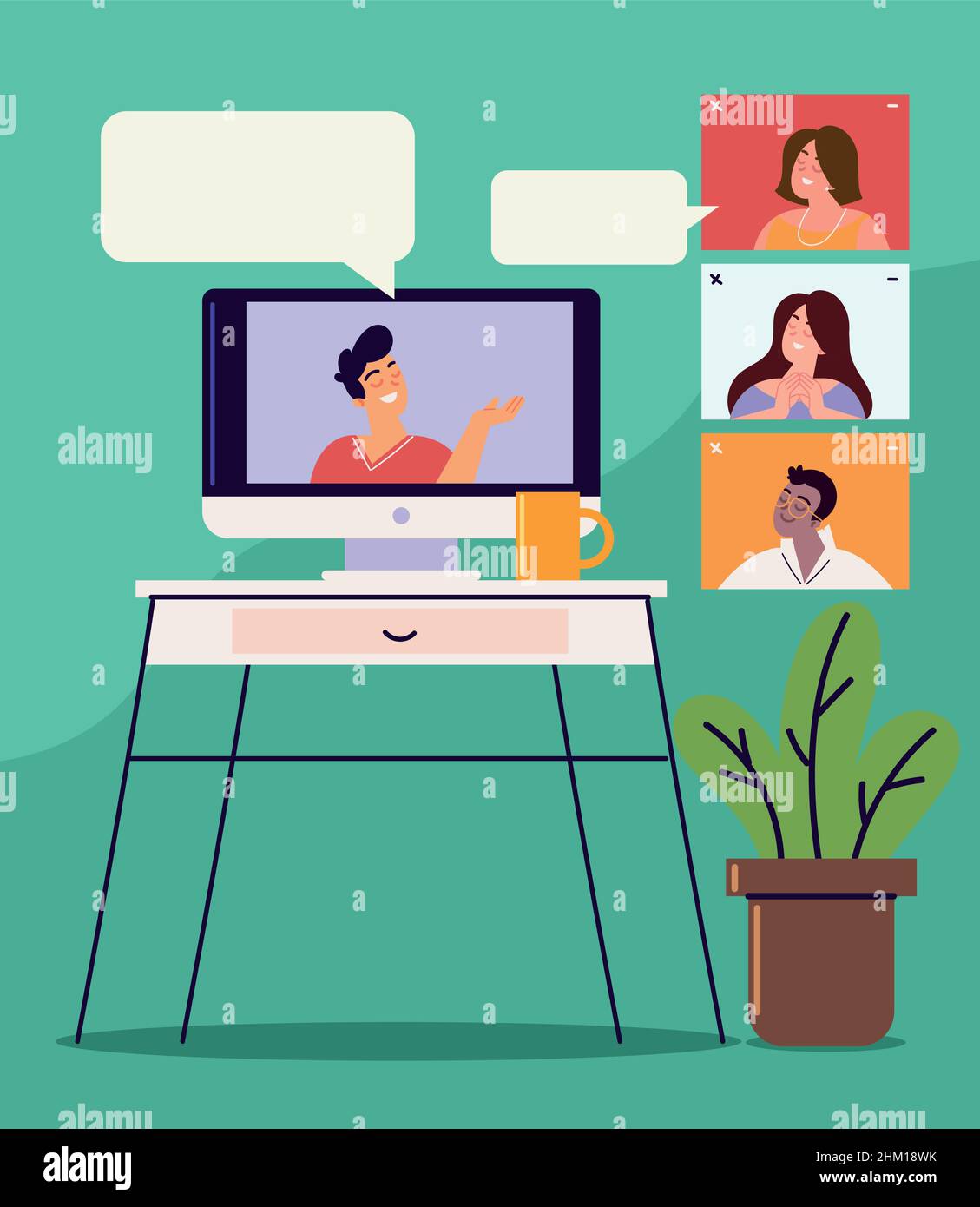 Teenage video Stock Vector Images - Alamy