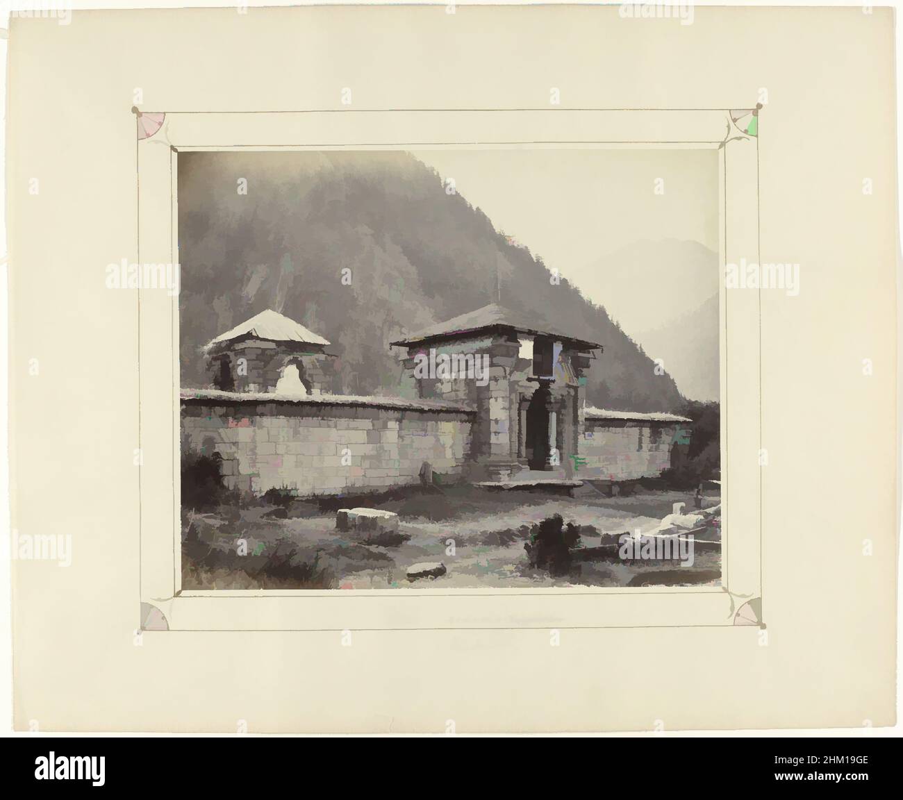 Art inspired by Exterior of the Buniyar Temple near Baramulla, India ...