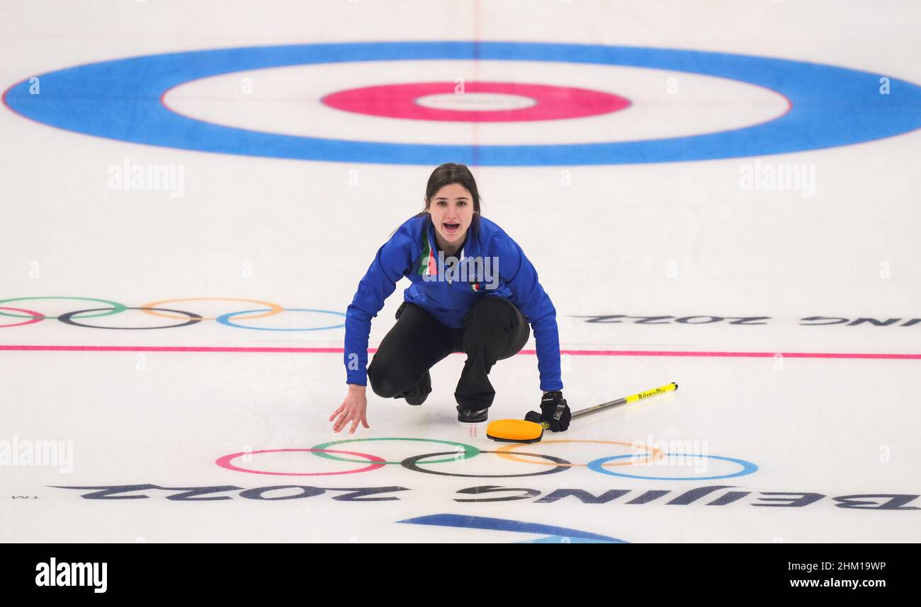 Beijing, China. 6th Feb, 2022. Stefania Constantini of Italy competes ...
