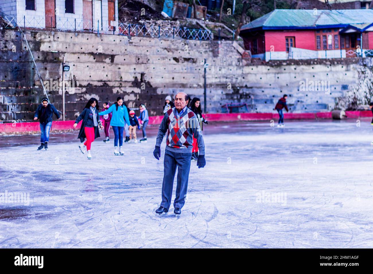 Various views of the Shimla ice skating rink Stock Photo - Alamy