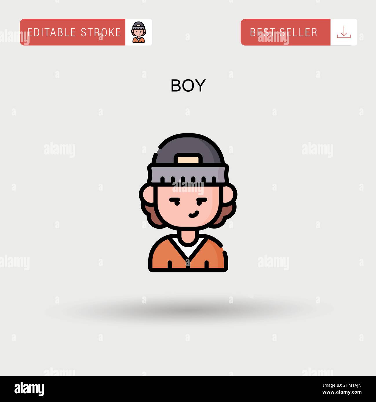 Cartoon boy icon hi-res stock photography and images - Alamy