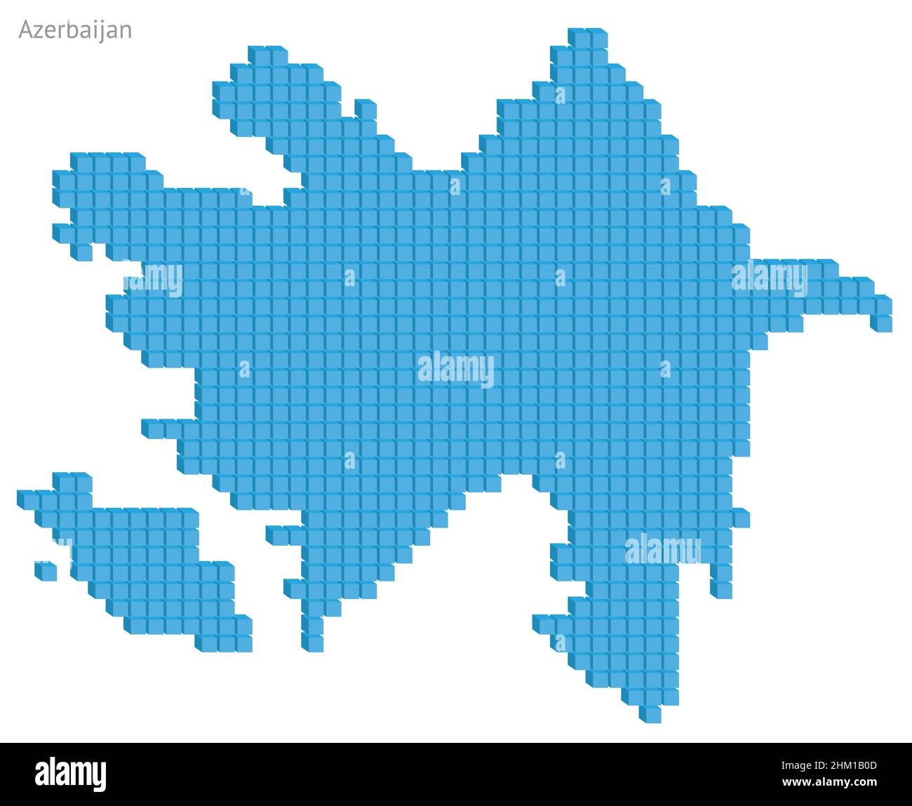 Blue color dotted map plan vector illustration graphic small cubes ...