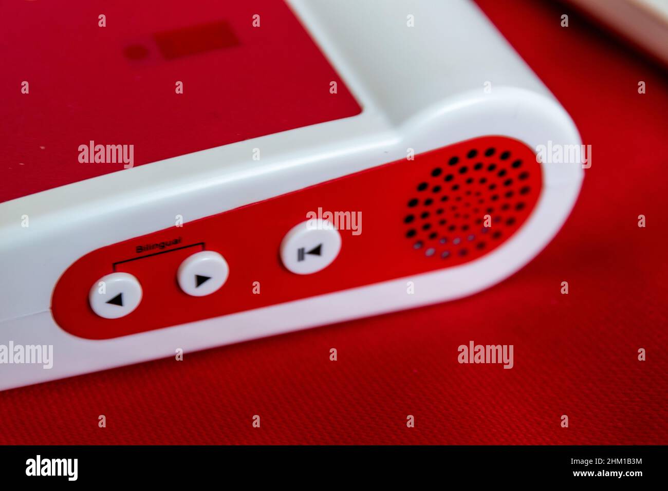 Hull, UK - 6 Feb 2022: Automated external defibrillator, AED machine. A ...