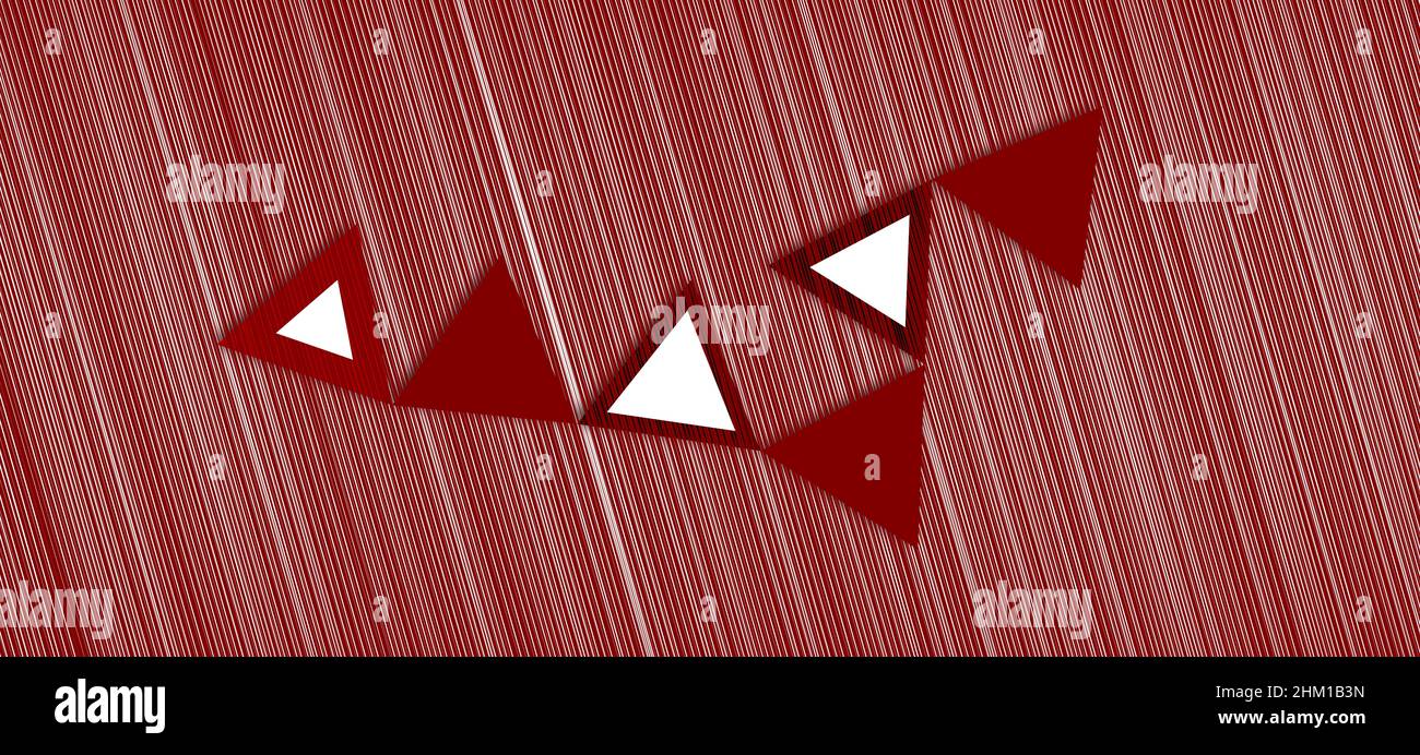 An Abstract design with hatching background and six triangle with small ...
