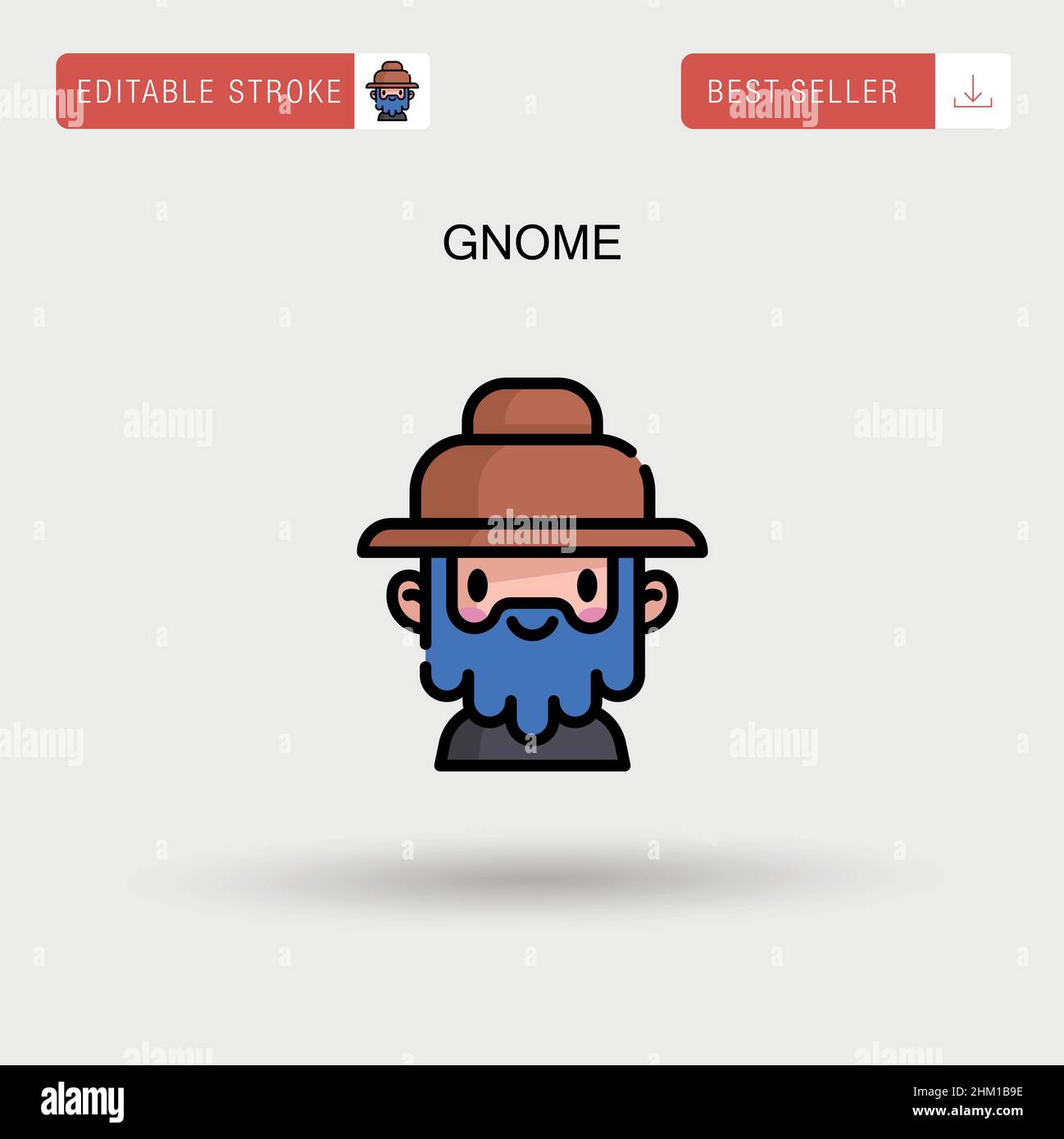 Gnome Simple vector icon Stock Vector Image & Art - Alamy