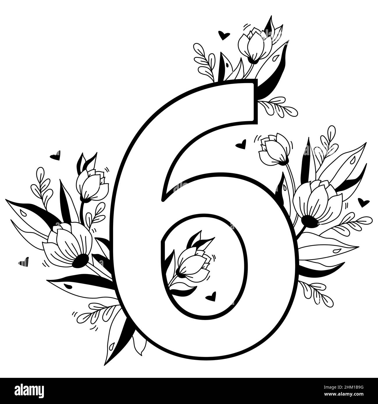 Six buds Stock Vector Images - Alamy