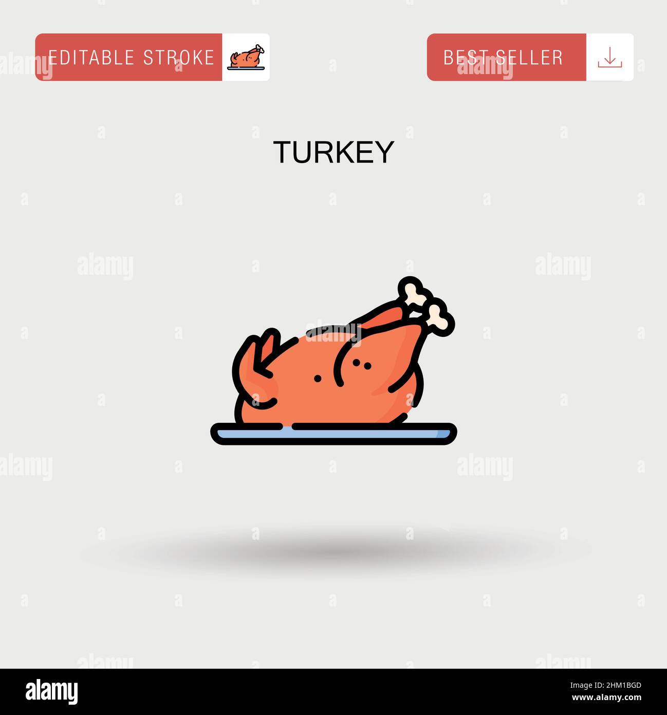 Turkey Simple vector icon Stock Vector Image & Art - Alamy