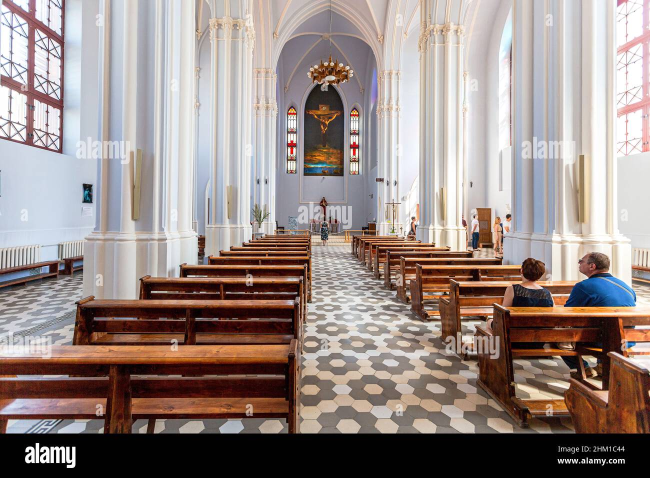Samara, Russia - June 12, 2019: Interior of Roman Catholic parish of ...