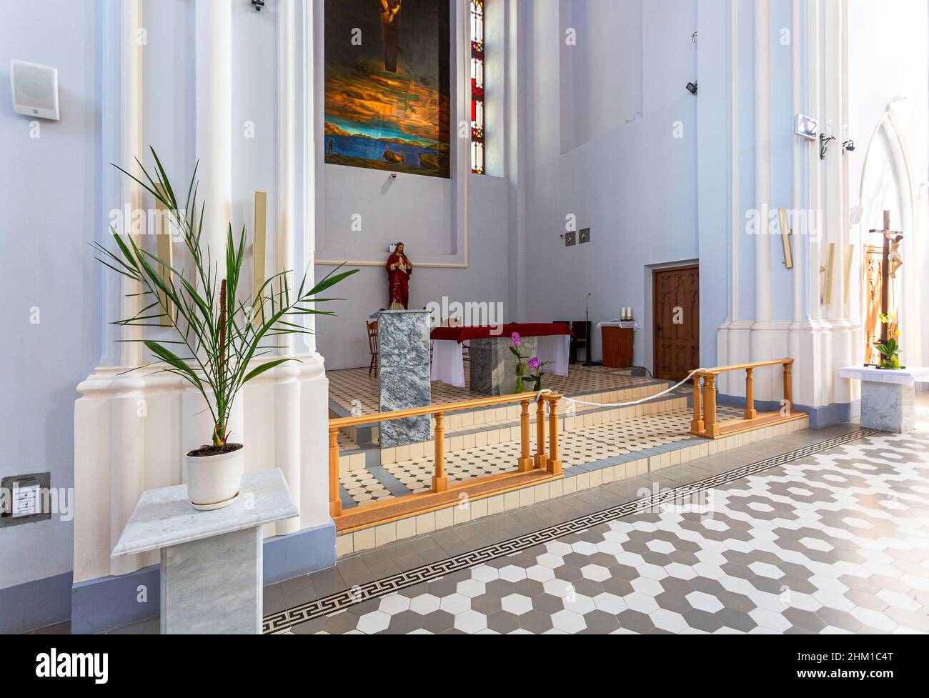 Samara, Russia - June 12, 2019: Interior of Roman Catholic parish of ...