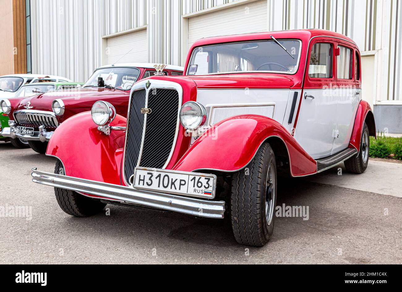 Samara, Russia - May 19, 2018: Vintage German Wanderer W22 vehicle at ...