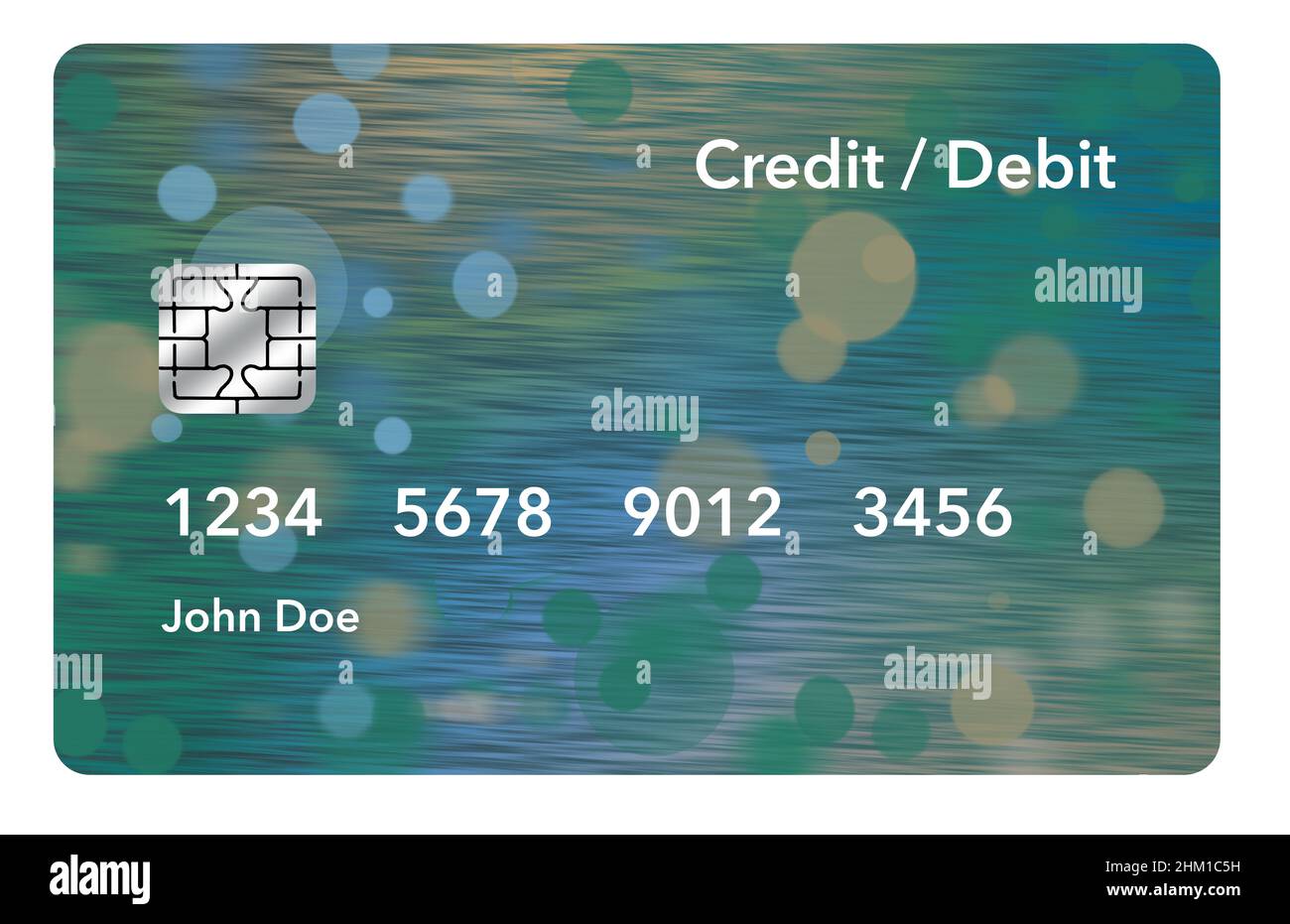 Here is a generic credit card or debit card isolated on a white ...