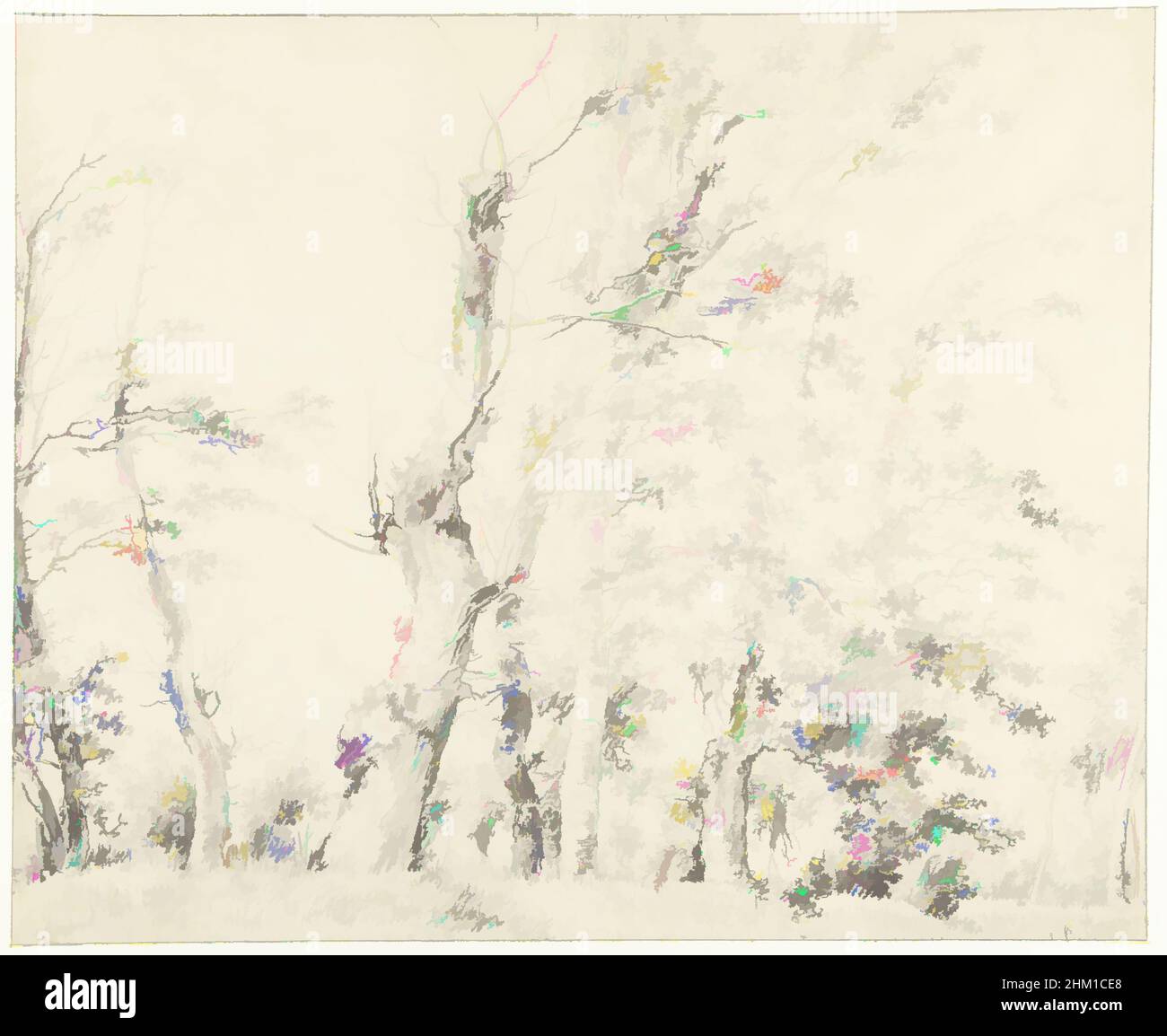 Art inspired by Tree study, draughtsman: Steven Goblé, 1759 - 1799 ...