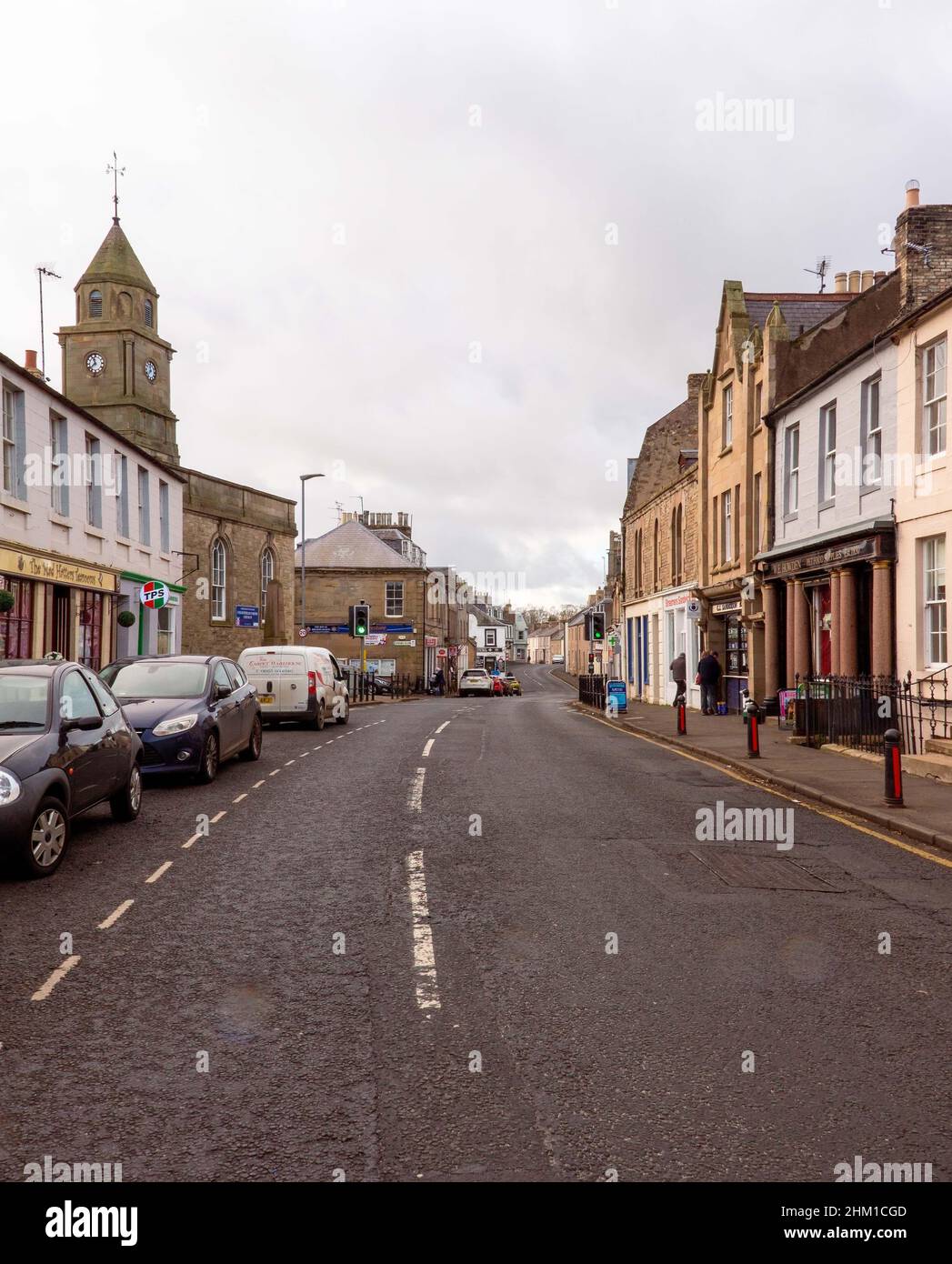Main Street in Coldstream, Scottish Borders, Scotland, UK Stock Photo ...
