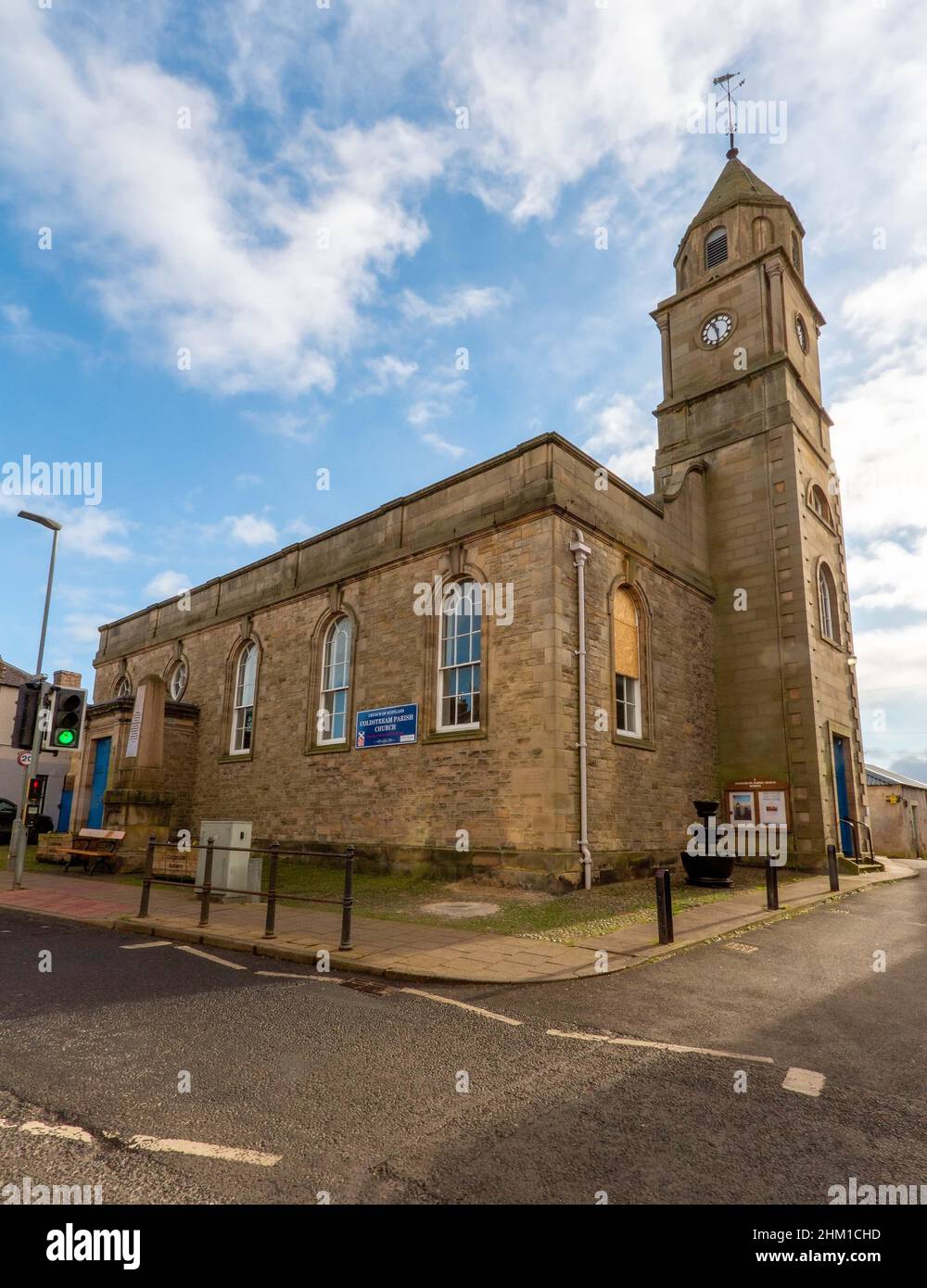 Church on the High Street in Coldstream, Scottish Borders, Scotland, UK ...