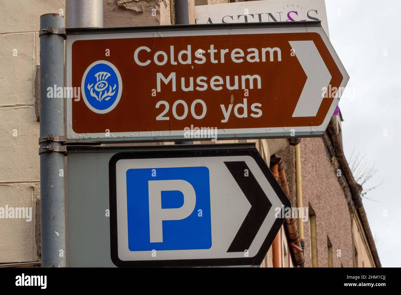 Sign directing you to the Coldstream Museum and Parking, Coldstream ...