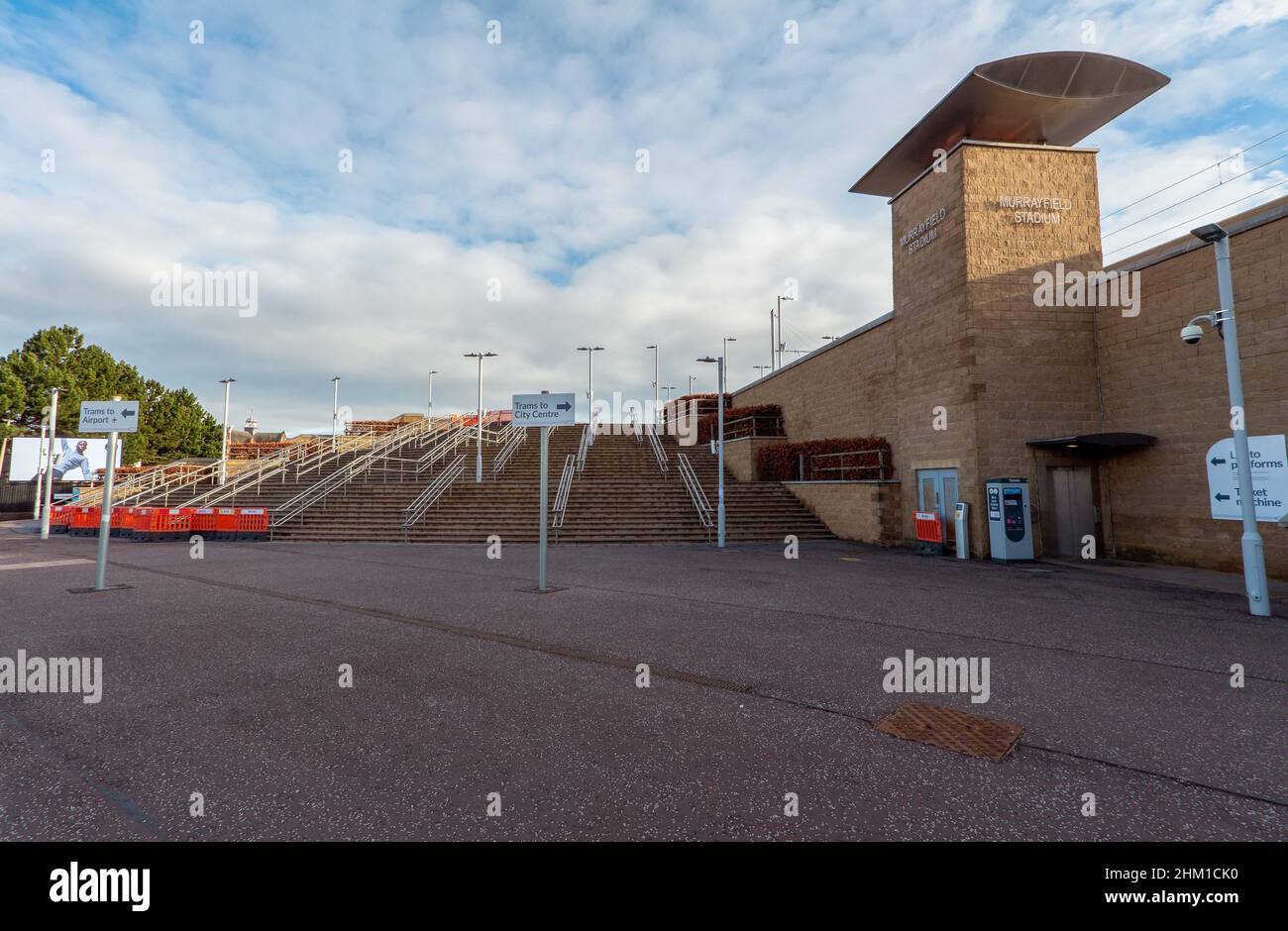Murrayfield Tram Stop for going to the City Centre or Edinburgh Airport ...