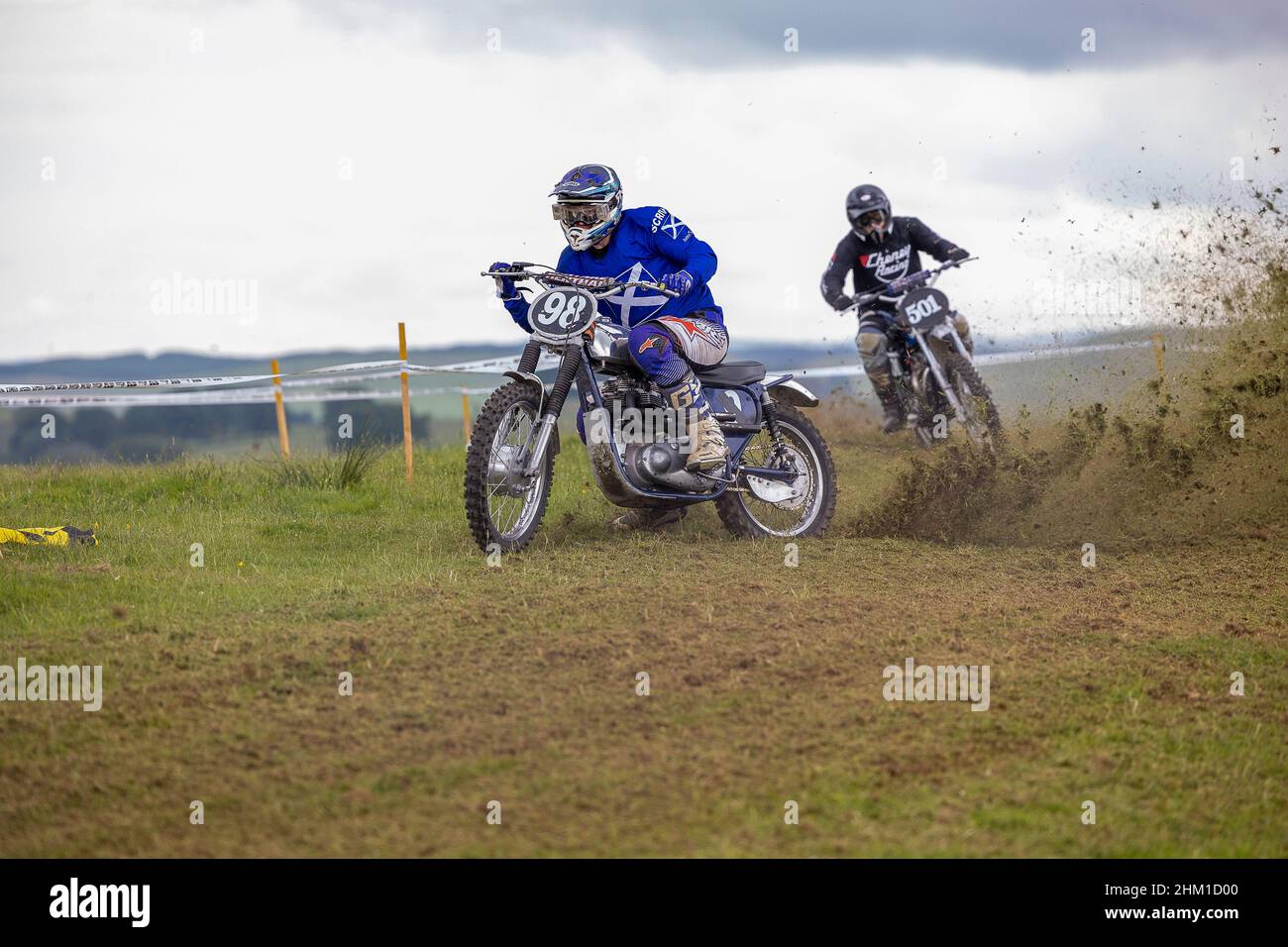 Classic motocross competition in Scotland Stock Photo - Alamy