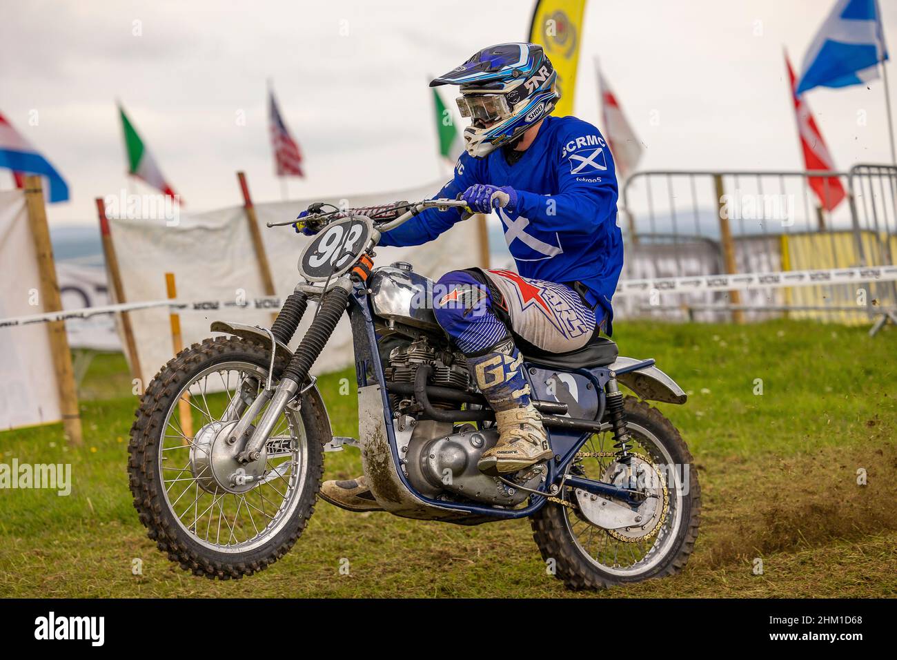 Classic motocross competition in Scotland Stock Photo - Alamy