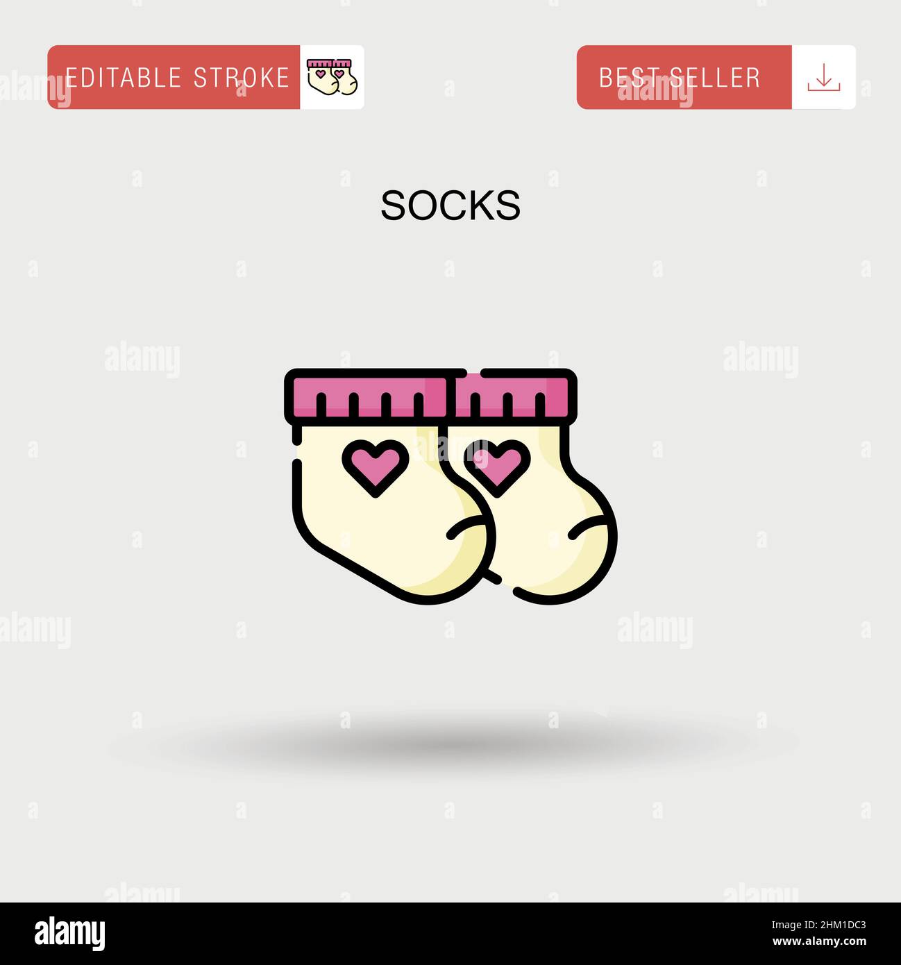 Socks Simple vector icon Stock Vector Image & Art - Alamy