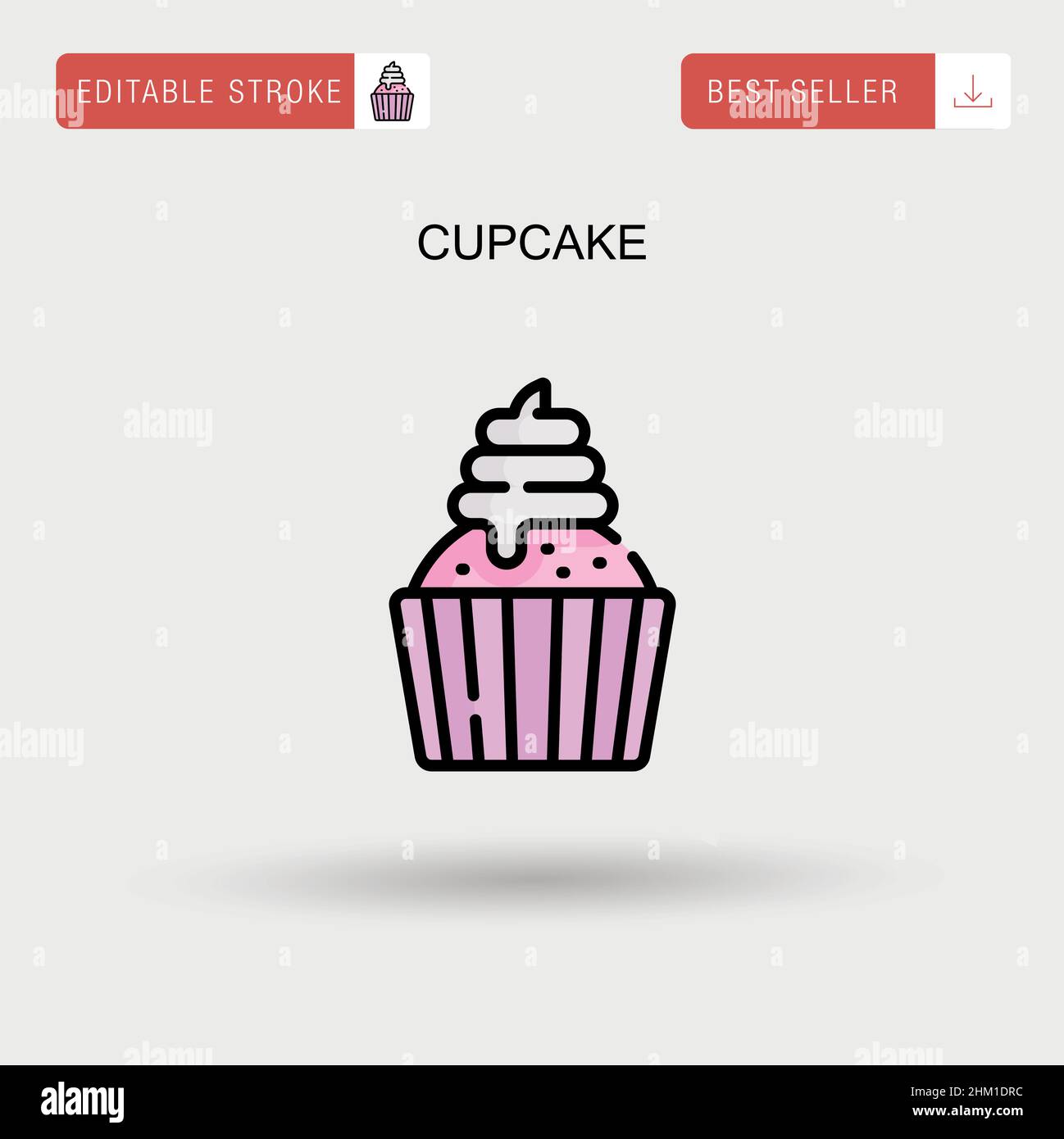 Cupcake Simple vector icon Stock Vector Image & Art - Alamy