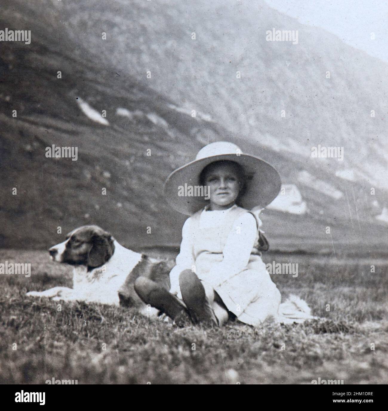 Family ambum of a wealthy young Swiss girl during her summer holidays ...